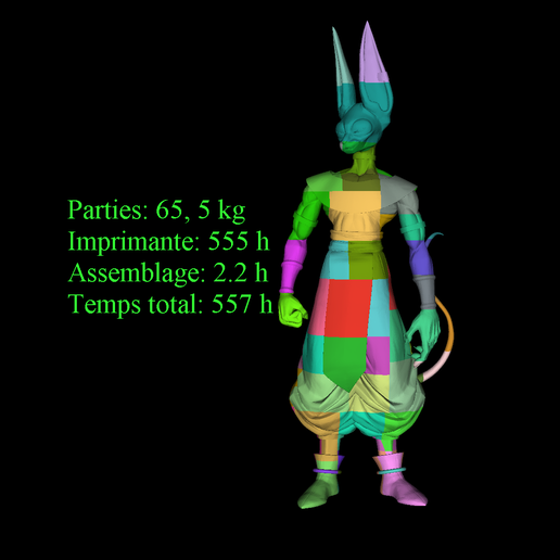 3D file Beerus XXL Life Size Dragon Ball 🐉 ・3D printer model to ...