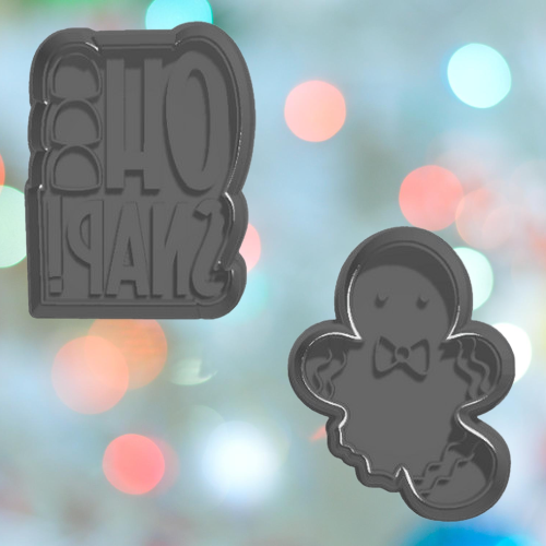 🎄 Christmas Oh Snap Cookie Cutter Set・ STL File for 3D printing・Cults