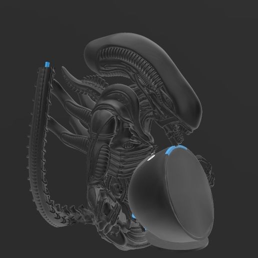 👽 Suporte Alexa Echo Dot 4a e 5a Geração e Echo Pop Alien Xenomorph ...