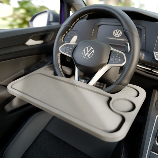🛞 Steering Wheel Food Tray - Car Travel Table・ STL File for 3D printing ...