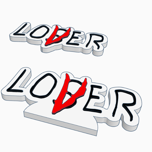 👾 LOSER LOVER (IT) Logo Display by MANIACMANCAVE3D・ STL File for 3D ...