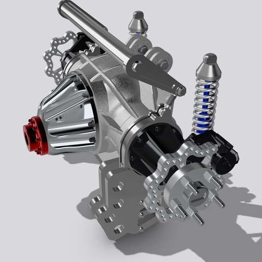 🏎️ PRO MOD Chassis Rear Diff Brakes Suspension Combo・ STL File for 3D ...