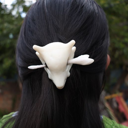 💇 CUBONE HAIR CLIP / HAIR PIN / HAIR CLIP・ STL File for 3D printing・Cults