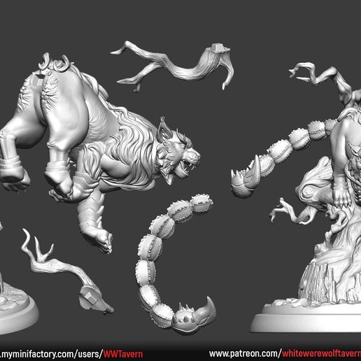 3D file Manticore pre-supported 🦸 ・Model to download and 3D print・Cults