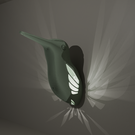 🔦 Hummingbird Wings Light Lamp・ STL File for 3D printing・Cults