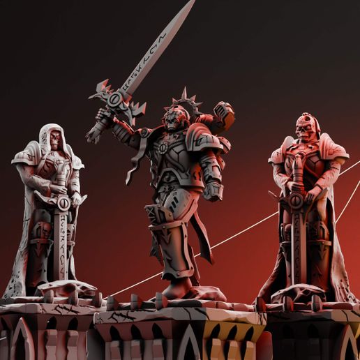 🎲 Imperial chaplain statues wargame terrain・ 3D File for 3D printing・Cults