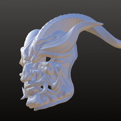 🤘 Demon mask・Free STL File for 3D printing・Cults