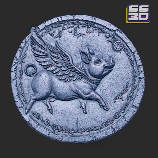 STL file Pig with Wings STL Model -3D Printable and CNC 🐖 ・3D print ...