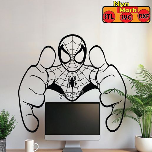 🦸‍♂️ Spiderman Thumbs Up Pointing both hands svg, stl,dxf file・ STL ...