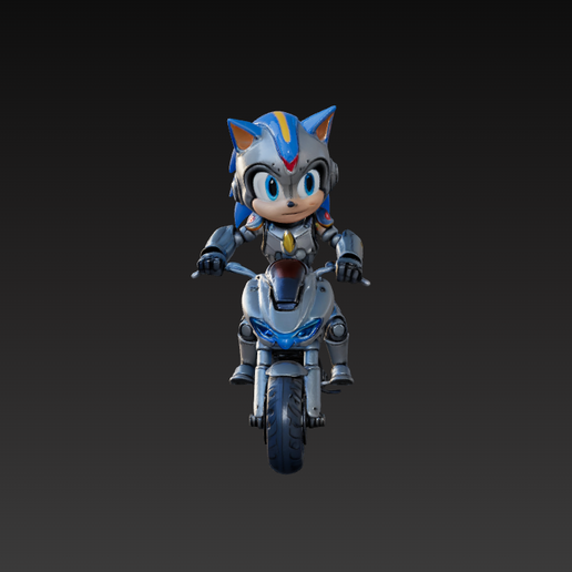🆕 Sonic y su nueva moto・Archivo STL Gratis para Impresión 3D・Cults