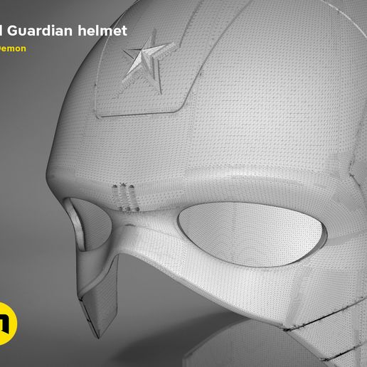🪖 The Red Guardian helmet・ 3D File for ・Cults