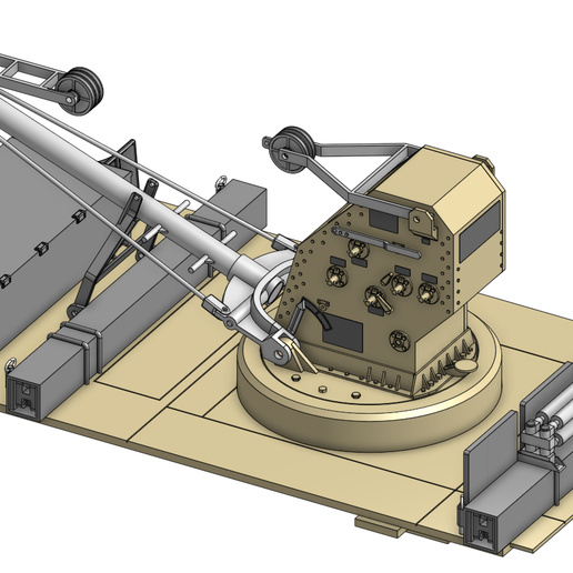 🏗️ Bilstein 6t crane for SdKfz 9/1 FAMO, 1/16 RC Model・ STL File for 3D ...