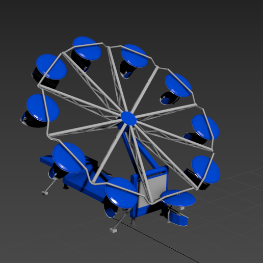 💭 Paratrooper 3D Fairground ride model for scale funfair・ STL File for ...