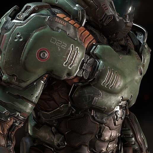💪 DOOM Slayer Biceps Armor for Cosplay・Free 3D File for ・Cults