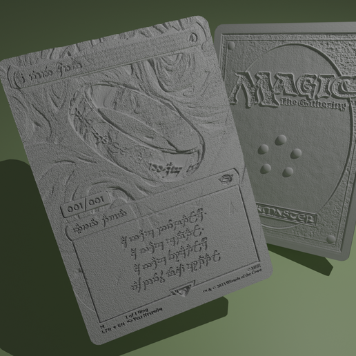 💍 THE ONE RING ELVISH LANGUAGE - MAGIC THE GATHERING CARD (MTG)・ STL ...