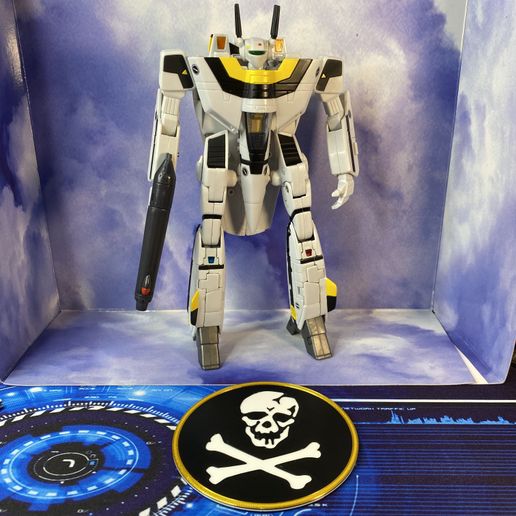 💀 Robotech Skull Squadron Coaster・Free STL File for ・Cults