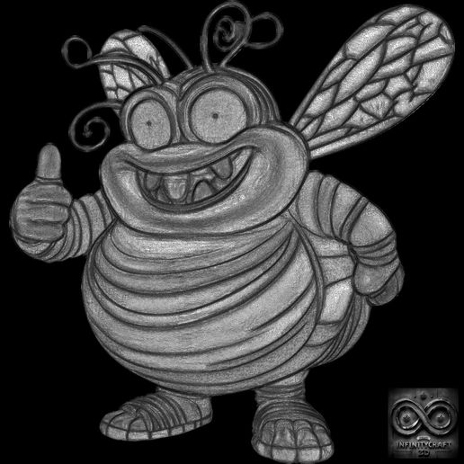 🐝 Funky Bee Relief STL file for 3dprint or CNC・Free STL File for 3D ...