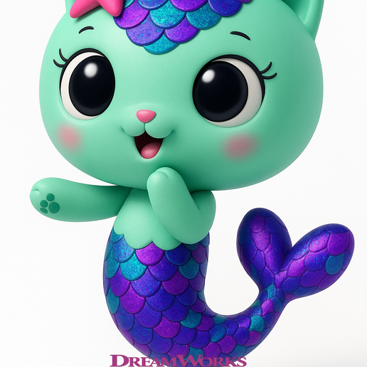 🐱 MerCat Gabbys Dollhouse・ OBJ File for 3D printing・Cults