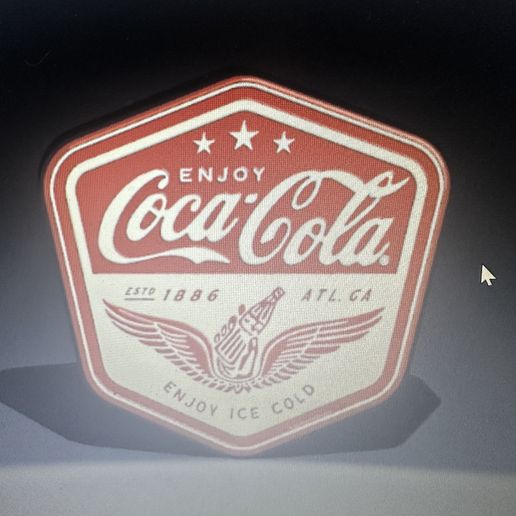 👾 Vintage Coca Cola Lightbox Sign・ 3MF File for 3D printing・Cults