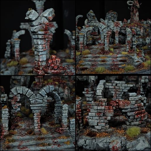 🏗️ Beastmen massive Terrain Set・ 3D File for 3D printing・Cults
