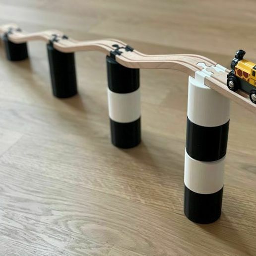 🌉 Bridge pillar for wooden train track Brio Ikea Eichhorn Bigjigs ...