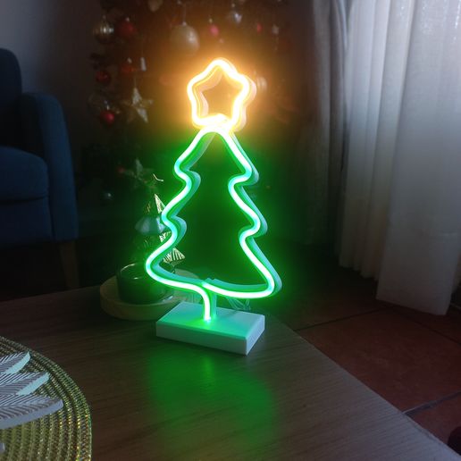 🎄 Neon Led strip Christmas tree・Archivo STL para Impresión 3D・Cults