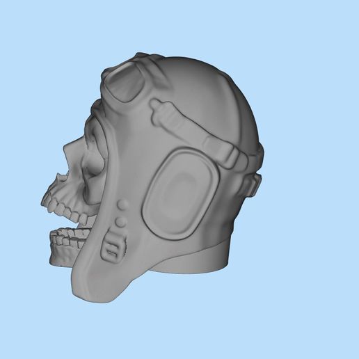 💀 STL printable Aviator skull and Eddy head for Wild Willie Driver KIT ...