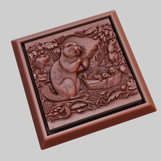 3D file Beaver Animal 3D Model for CNC Router Laser & 3D Printer 🦫 ・3D ...