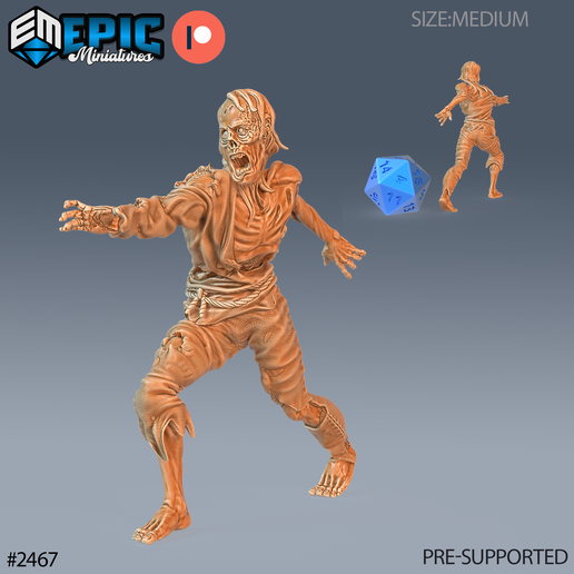 Archivo 3D Rotting Zombie Male Reaching ‧ DnD Miniature ‧ Tabletop ...