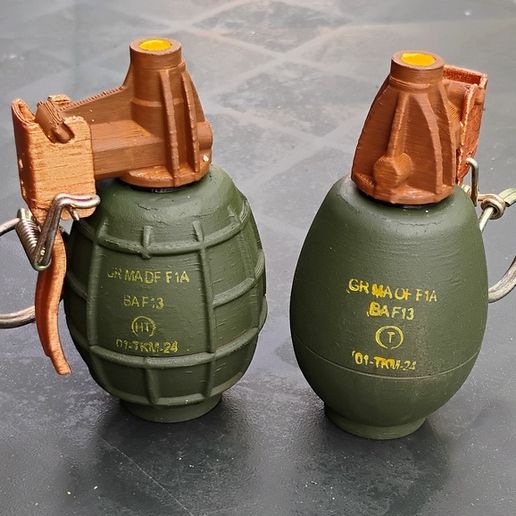 🔫 Contemporary French grenades・ 3D File for 3D printing and CNC ...