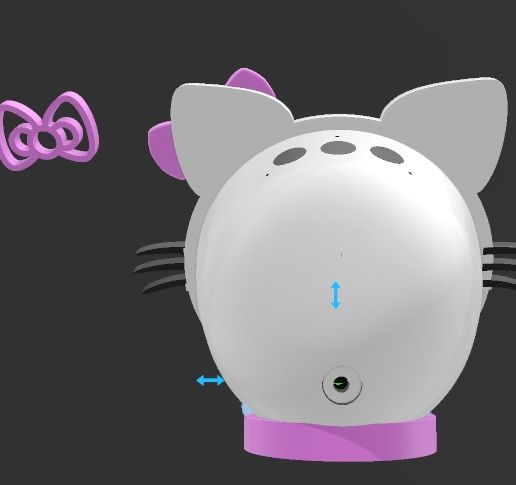 Archivo STL Suporte Alexa Echo Spot 2024 Hello Kitty 👋 ・Diseño de ...