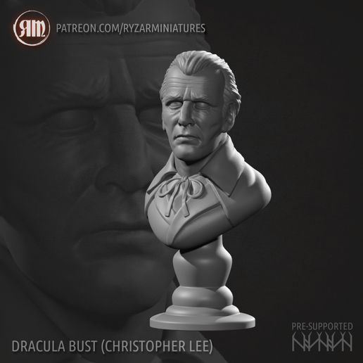 👤 Dracula bust (Christopher Lee)・ STL File for 3D printing・Cults