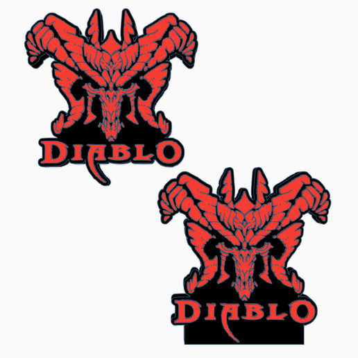 STL file 2x DIABLO V2 Logo Display by MANIACMANCAVE3D 🖼️ ・3D print ...