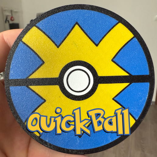 🐉 Quick ball Poke Ball Pokemon coaster・ STL File for 3D printing・Cults