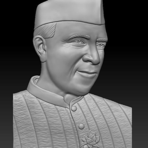 🔑 Jawaharlal Nehru 3d relief for CNC and 3d printing・ STL File for 3D ...