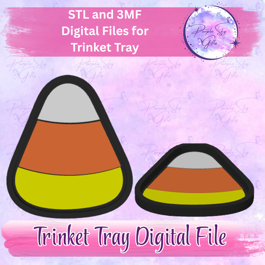 🍬 Candy Corn Trinket Tray STL and 3MF DIGITAL Files・ STL File for 3D ...