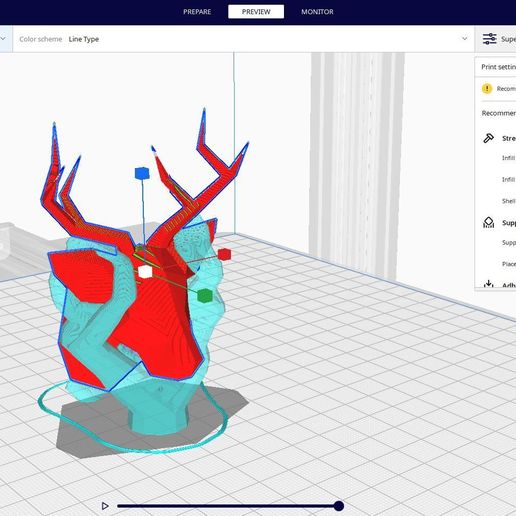 STL file deer head 🦌 ・3D printable model to download・Cults