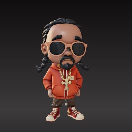 STL file snoop dog chibi 🐕 ・3D printer design to download・Cults
