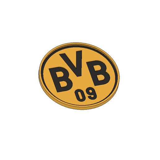 STL file Coaster / Untersetzer Borussia BVB Dortmund 🏈 ・Template to ...