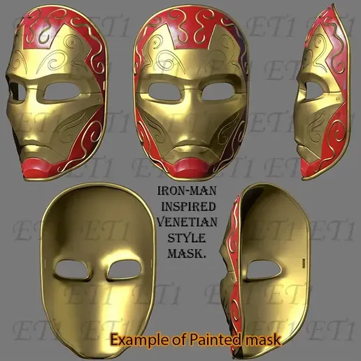 3D file Marvel inspired Venetian style Iron Man/ Tony Stark mask 👨 ・3D ...