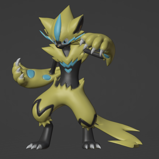 🦸 Zeraora・ STL File for 3D printing・Cults