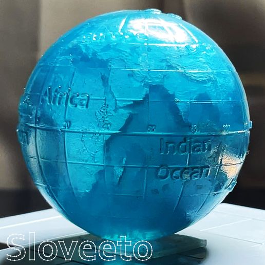 🗺️ Transparent World Globe with Labeled Continents and Oceans - Movable ...