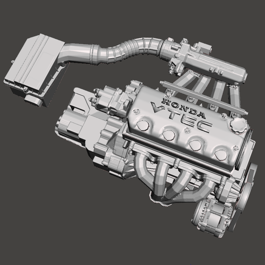 🛞 D-Series stock engine look V. 1/24 scale・ OBJ File for 3D printing・Cults
