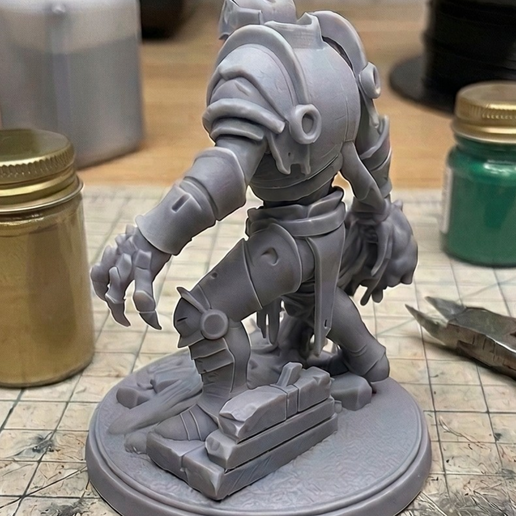 👹 Molten Iron Golem - Magma Knight / Forge Boss | RPG Monster Miniature ...