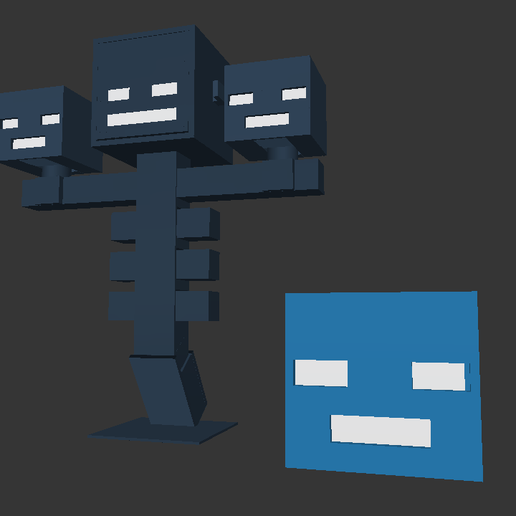 OBJ file Minecraft wither action figure slingshot 🆕 ・Model to download ...