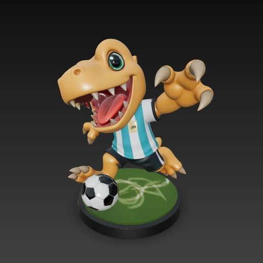 🐉 Agumon digimon soccer・ STL File for 3D printing・Cults