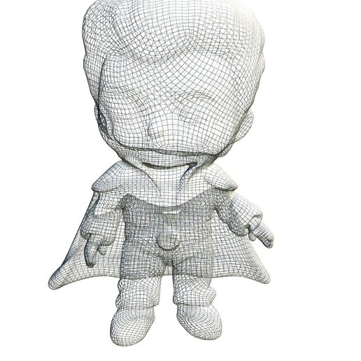 ⭐ Chibi Star Performer 3D Stylized Character Model in Blue Cape Outfit ...