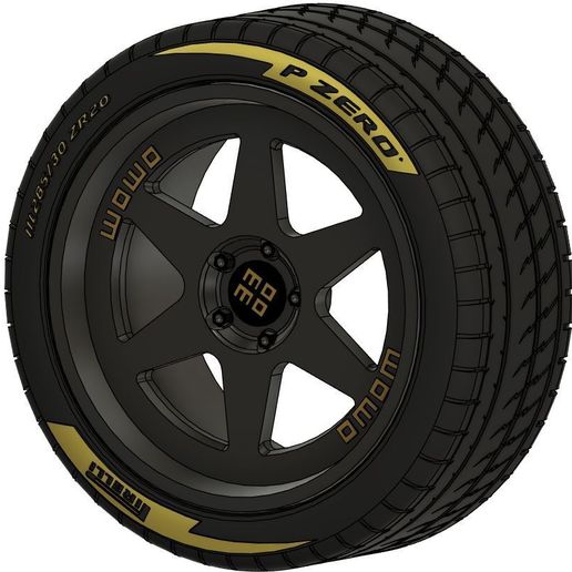 🛞 Momo Heritage 6 Wheel with pirelli p zero tyre・ STL File for 3D ...