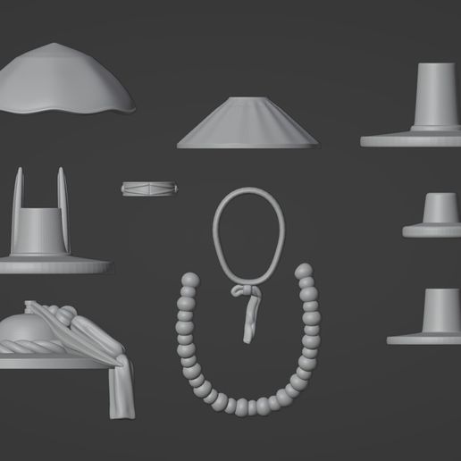 🎩 Korean Hat Collection 1 - 한복 모자 콜렉션1・Free STL File for ・Cults