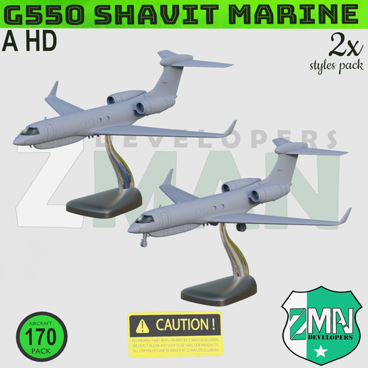 ️ GULFSTREAM G550/ SHAVIT (V3)・ STL File for 3D printing・Cults